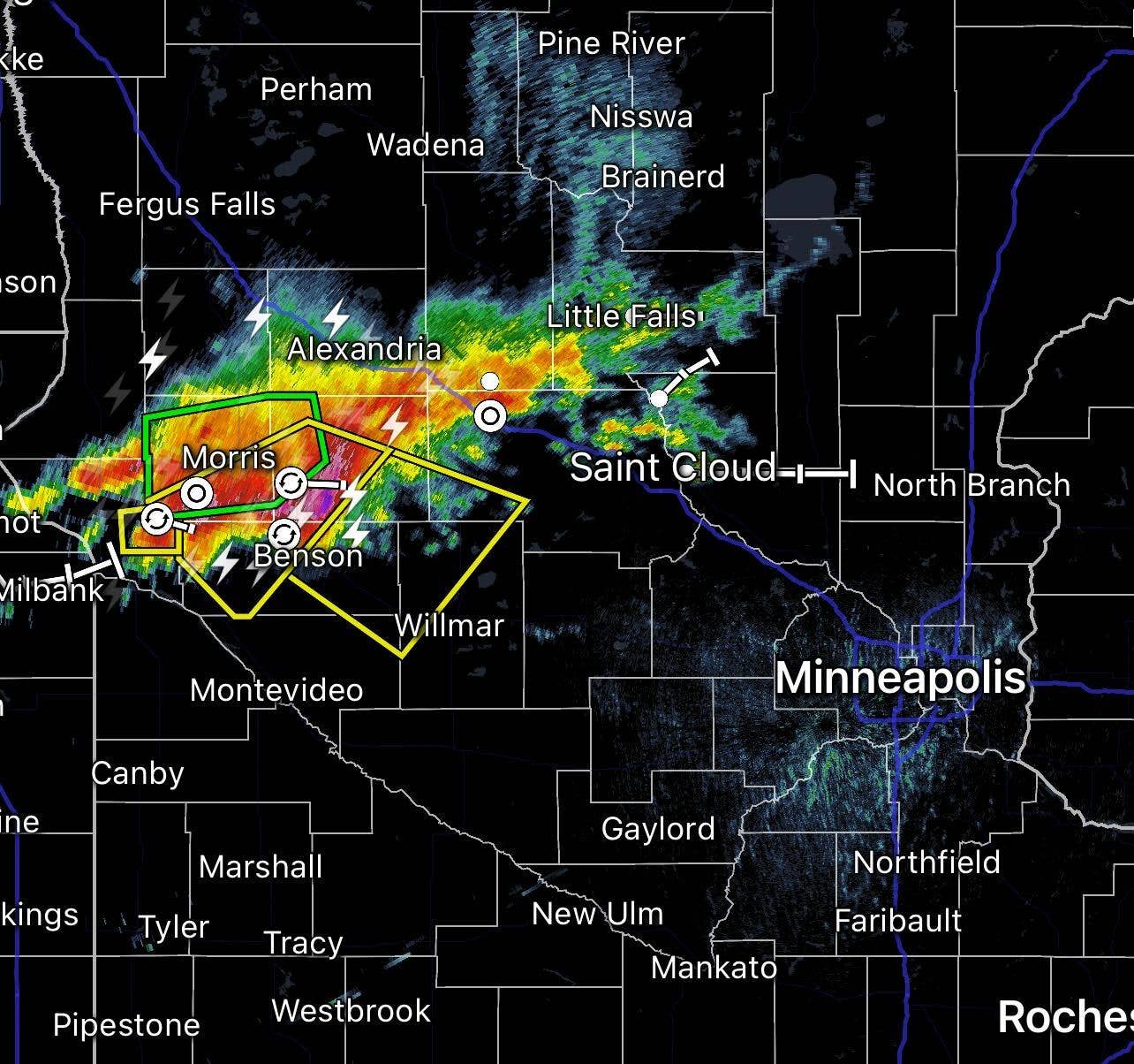 Severe thunderstorm: Storms explode, causing power outages in Twin ...