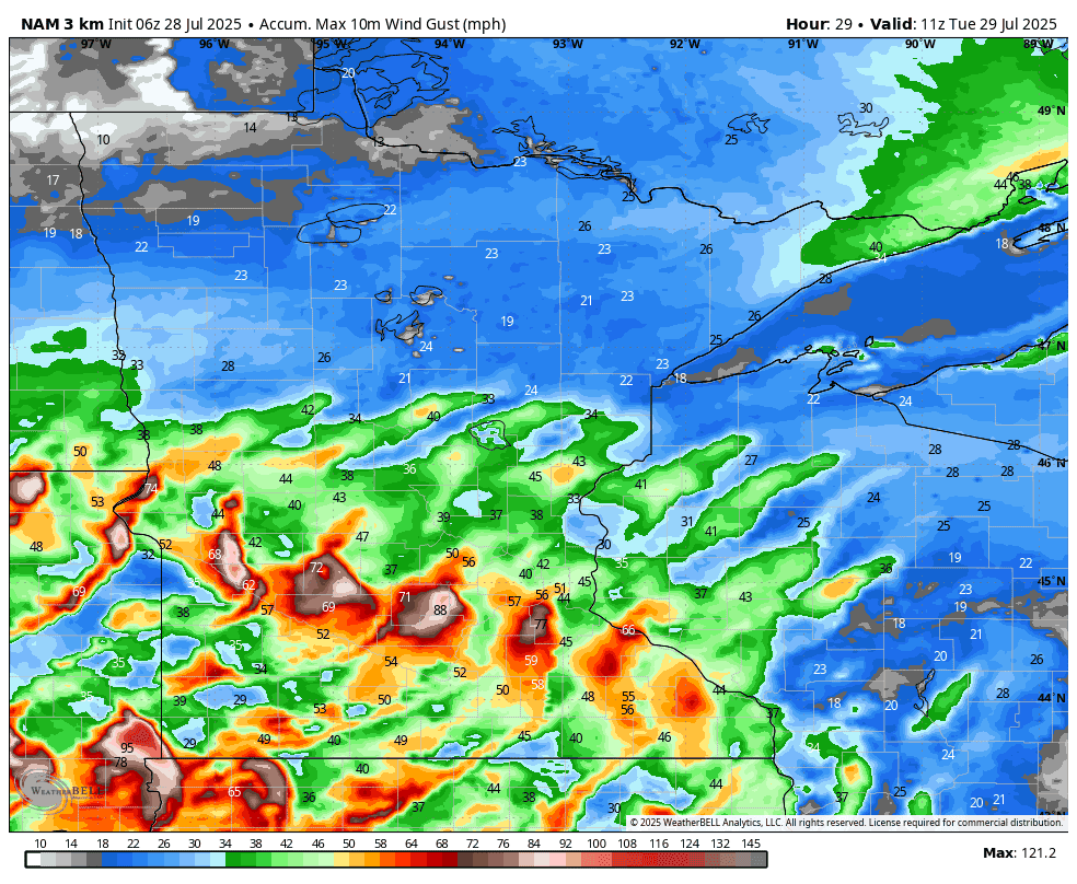 Minnesota derecho threat: 100 mph winds, widespread damage possible ...