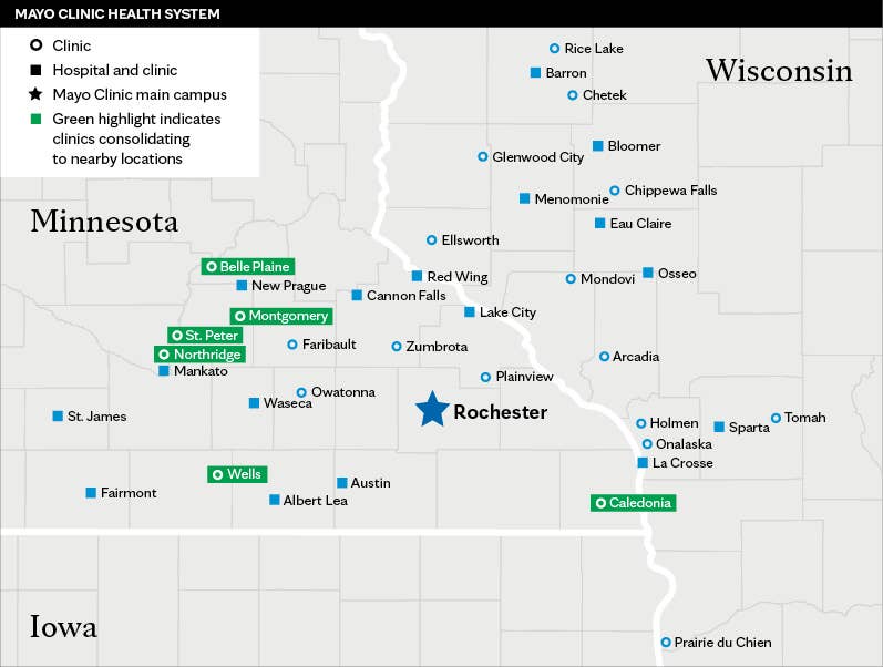 Mayo closing 6 clinics across southeastern Minnesota - Bring Me The News