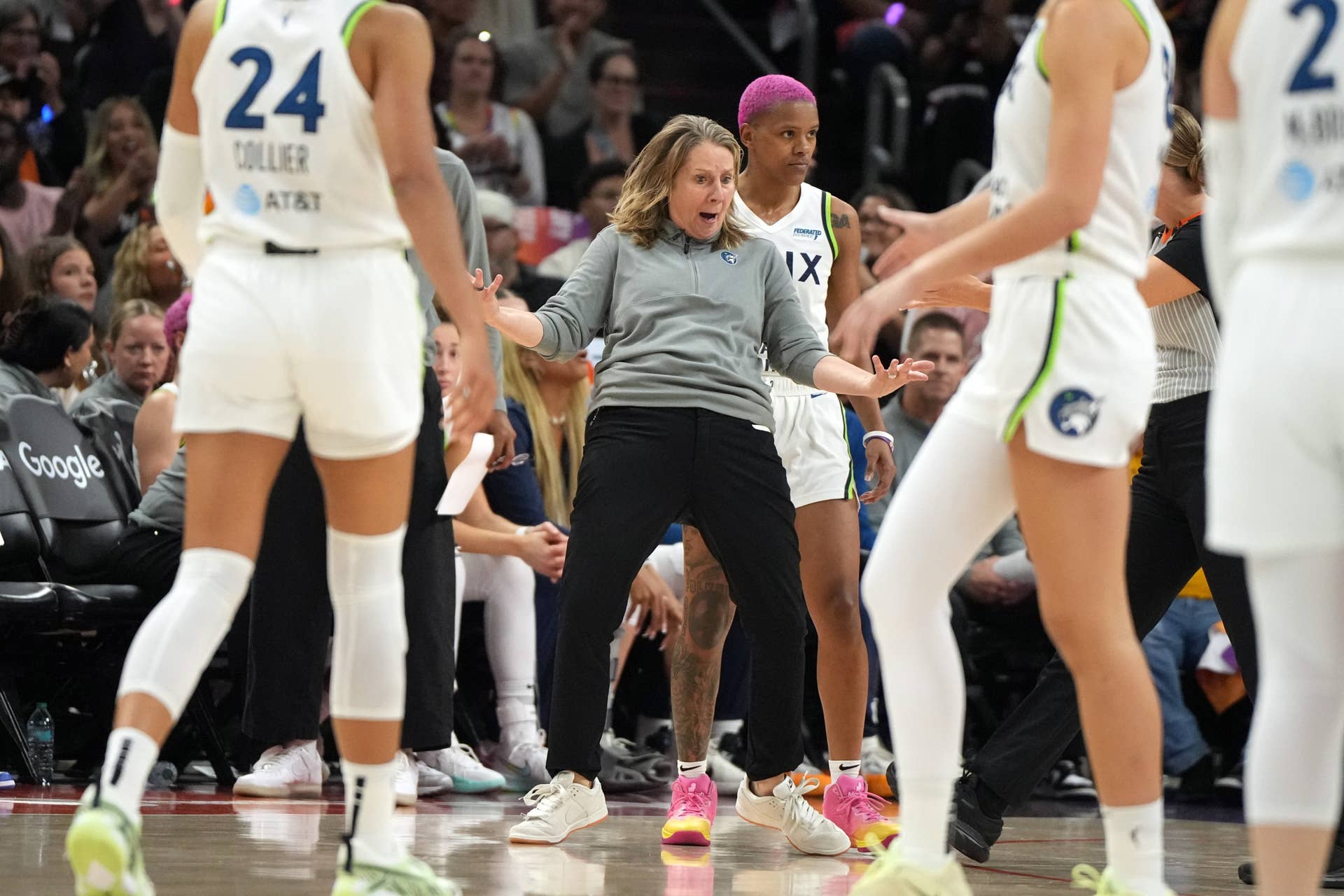 Lynx lose Game 3: Reeve ejected, held back from refs after Collier ...