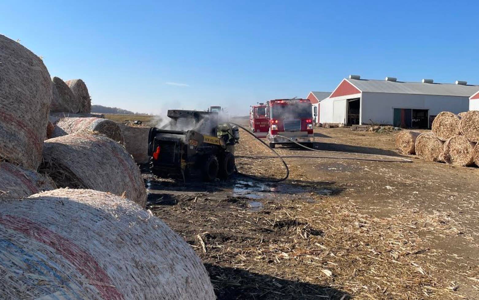 Melrose firefighter injured when flaming bale falls on him - Bring Me ...