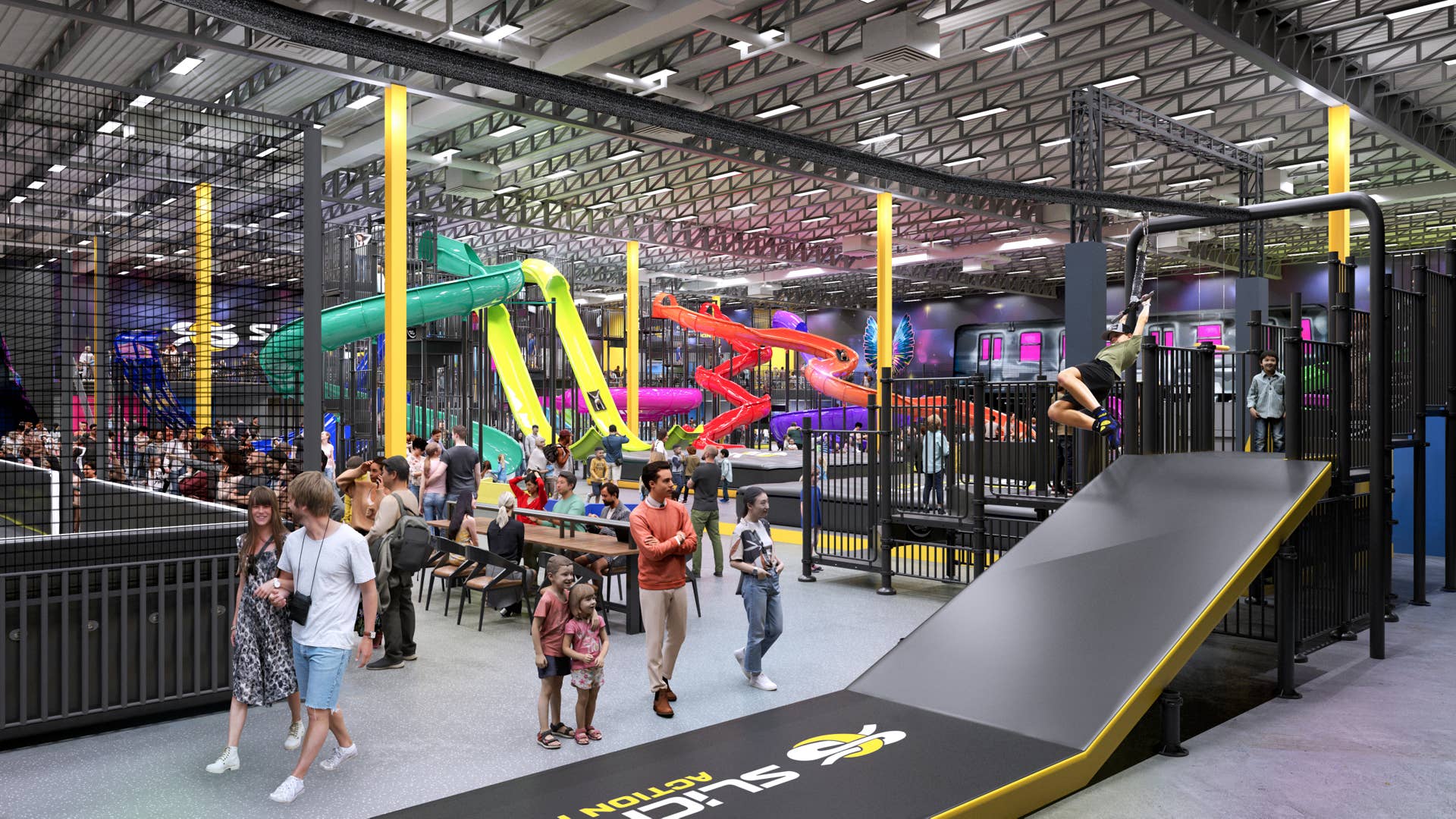 Slick City Action Park, an indoor park with 14 slides, will open first ...