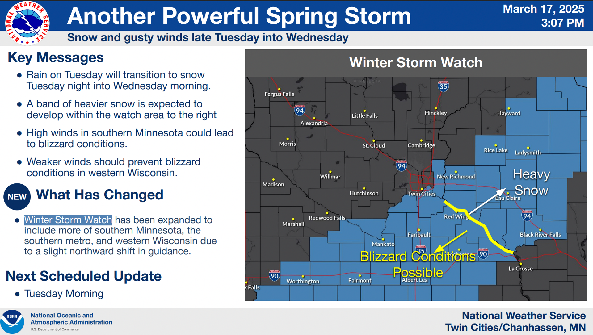 Winter storm watch expands to Twin Cities; heavy snow, high winds ...
