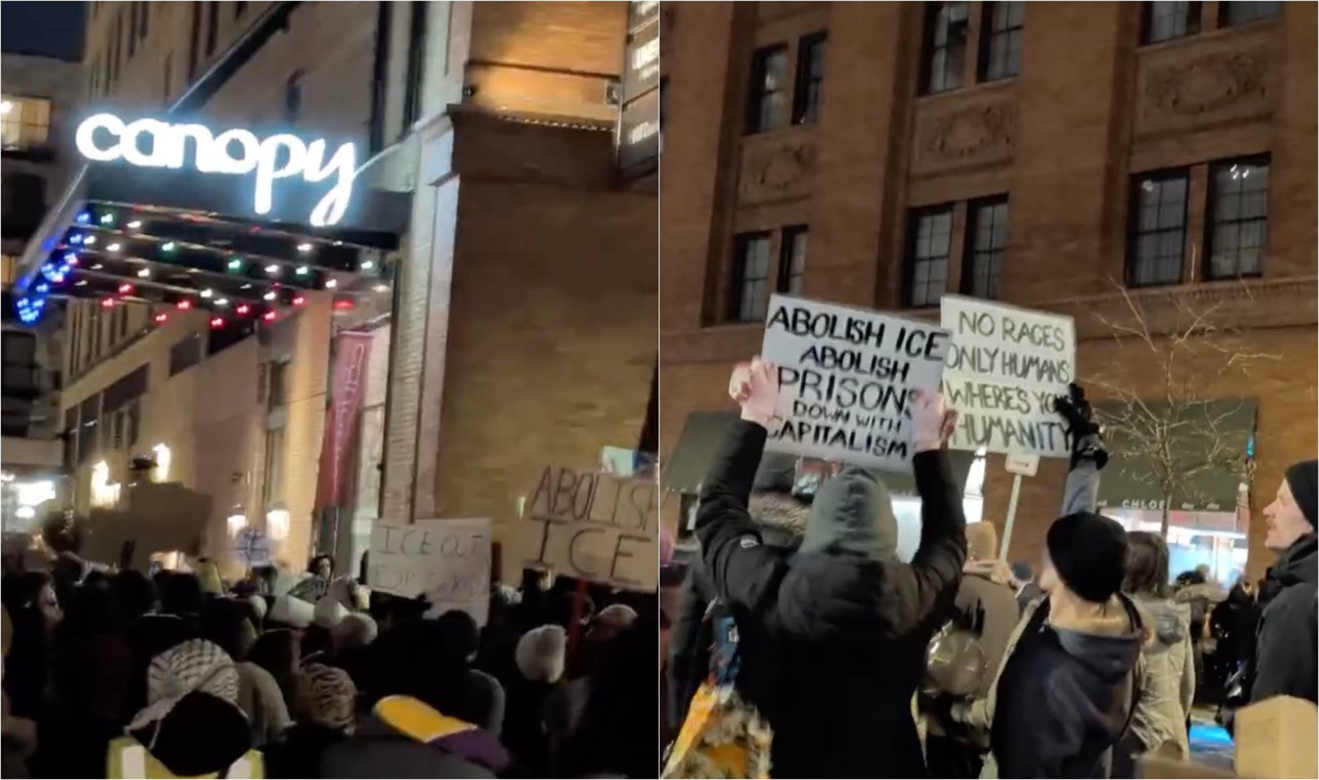 What happened during Friday night anti-ICE protest in downtown ...