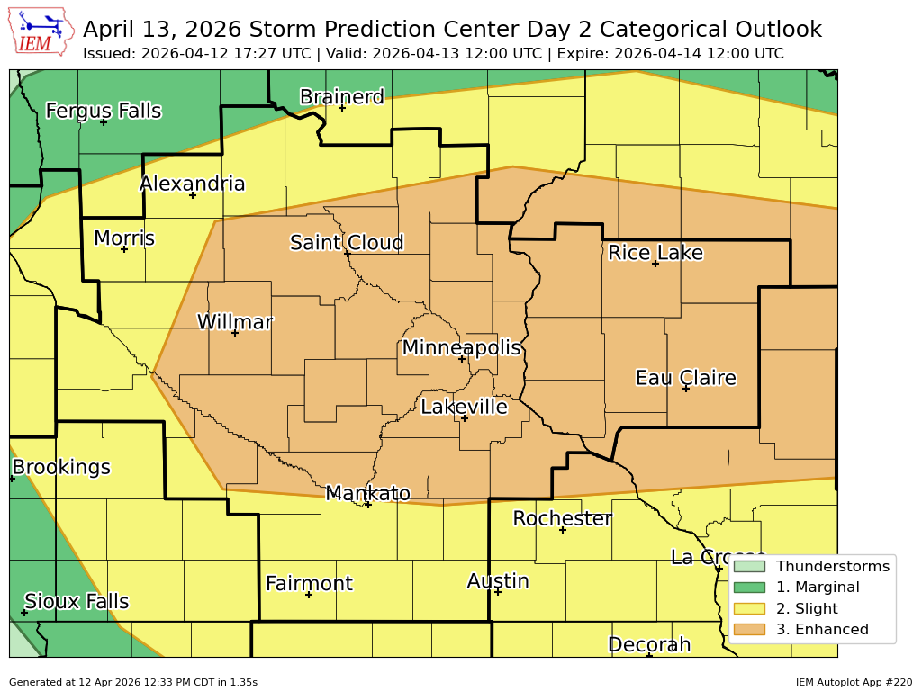Monday severe weather in Minnesota: Tornadoes and baseball-sized hail ...