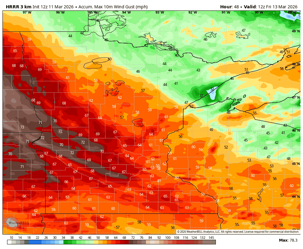 Snow and 60 mph winds in Minnesota before monster weekend storm - Bring ...