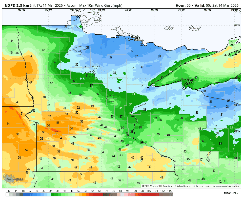 Snow and 60 mph winds in Minnesota before monster weekend storm - Bring ...