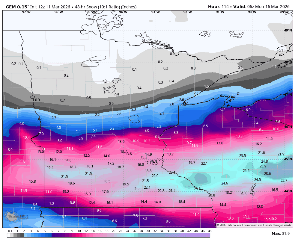 Snow and 60 mph winds in Minnesota before monster weekend storm - Bring ...