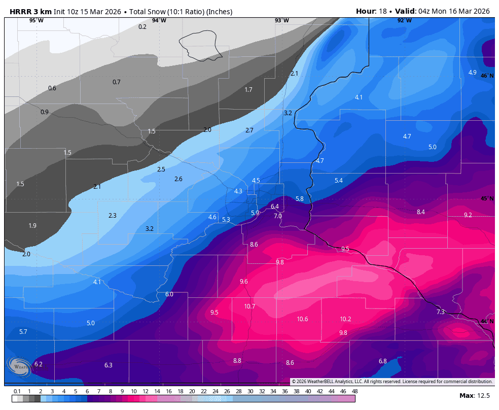 Blizzard ramps up with heavy snow continuing Sunday in Minnesota ...