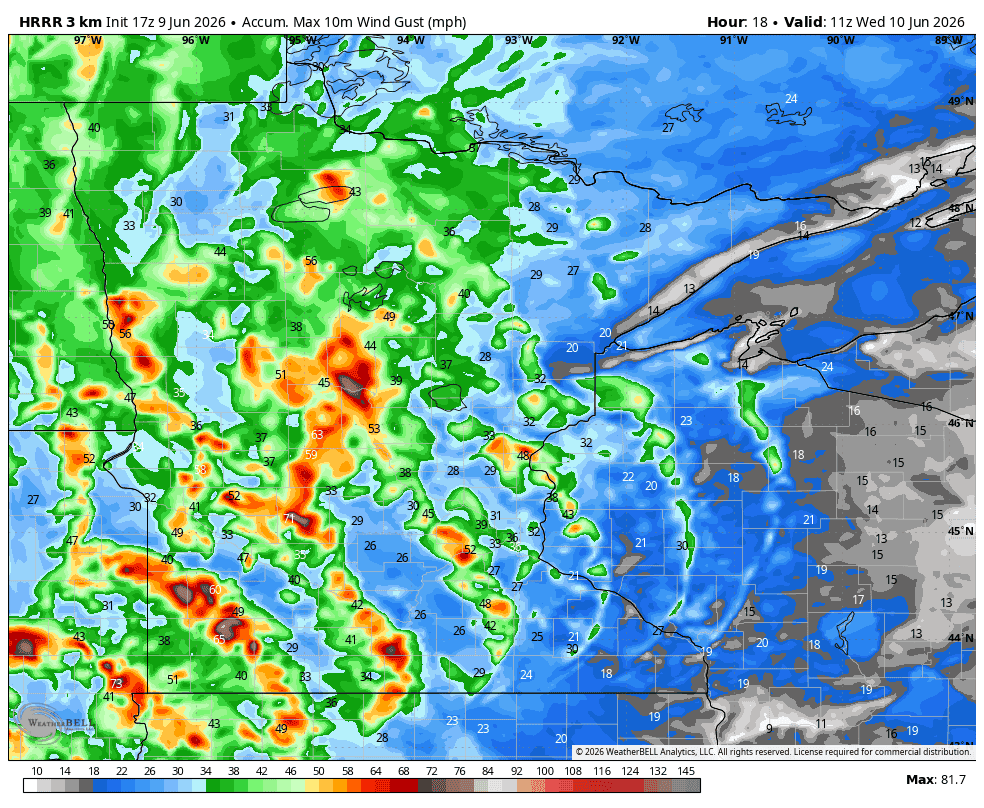 Big winds in Minnesota overnight? What's going to happen Wednesday ...