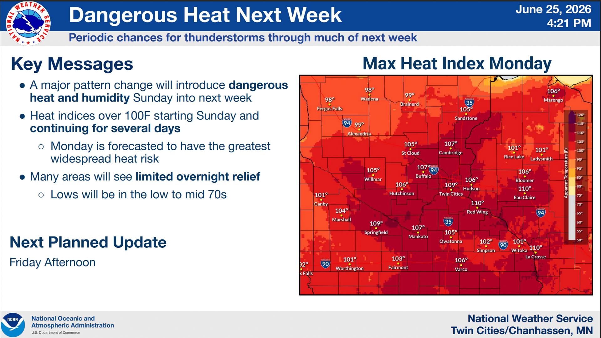 Minnesota heat wave next week: It might feel like 110 degrees on Monday ...
