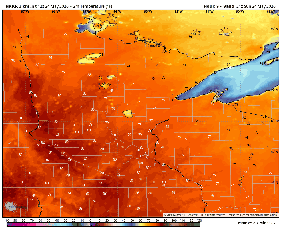 We could get some thunder boomers Sunday in Minnesota - Bring Me The News
