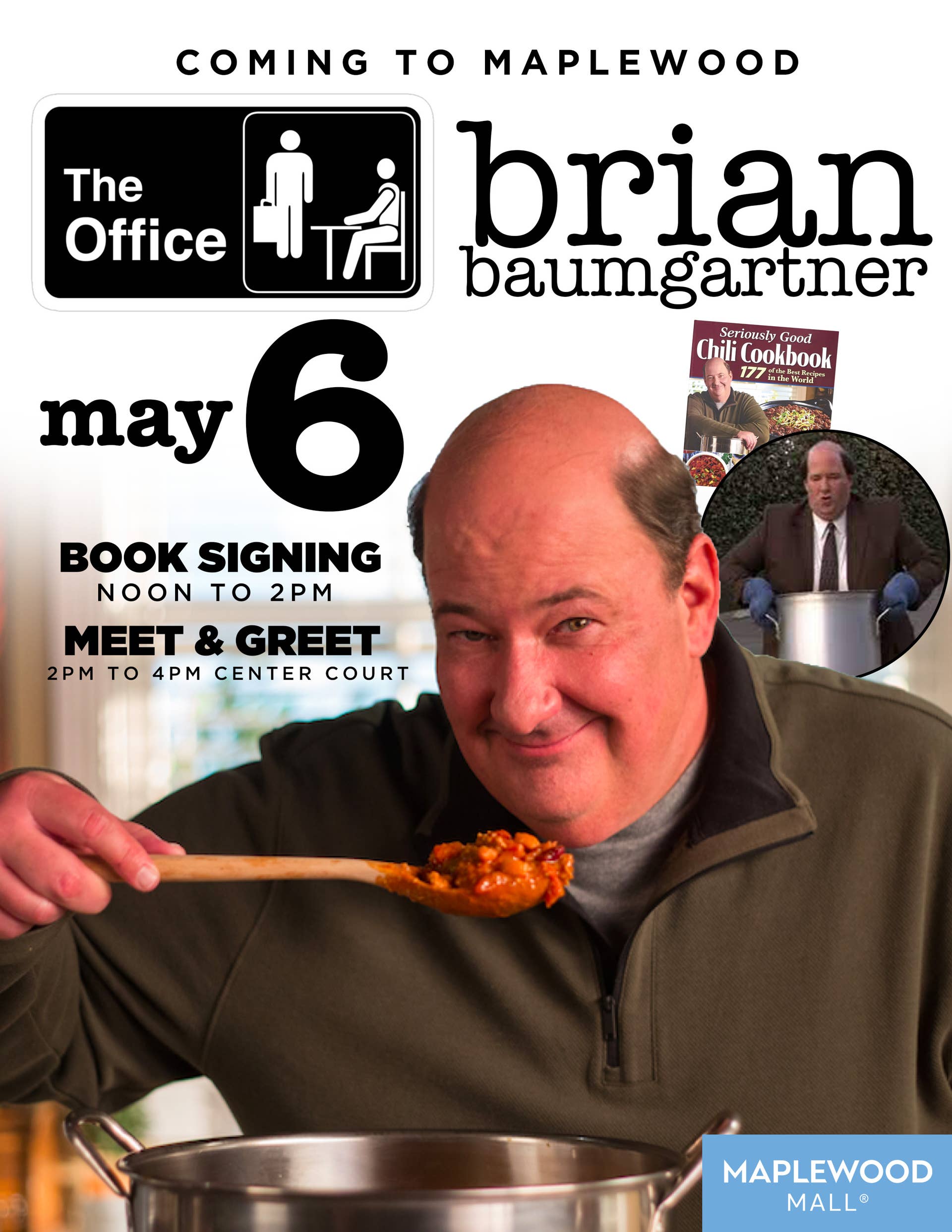 Kevin from "The Office" is coming to Maplewood Mall May 6th - Bring Me ...