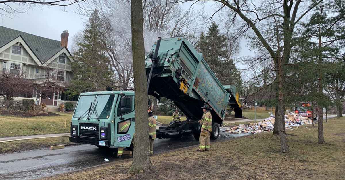 Recycling truck dumps load on Summit Avenue after catching fire - Bring ...