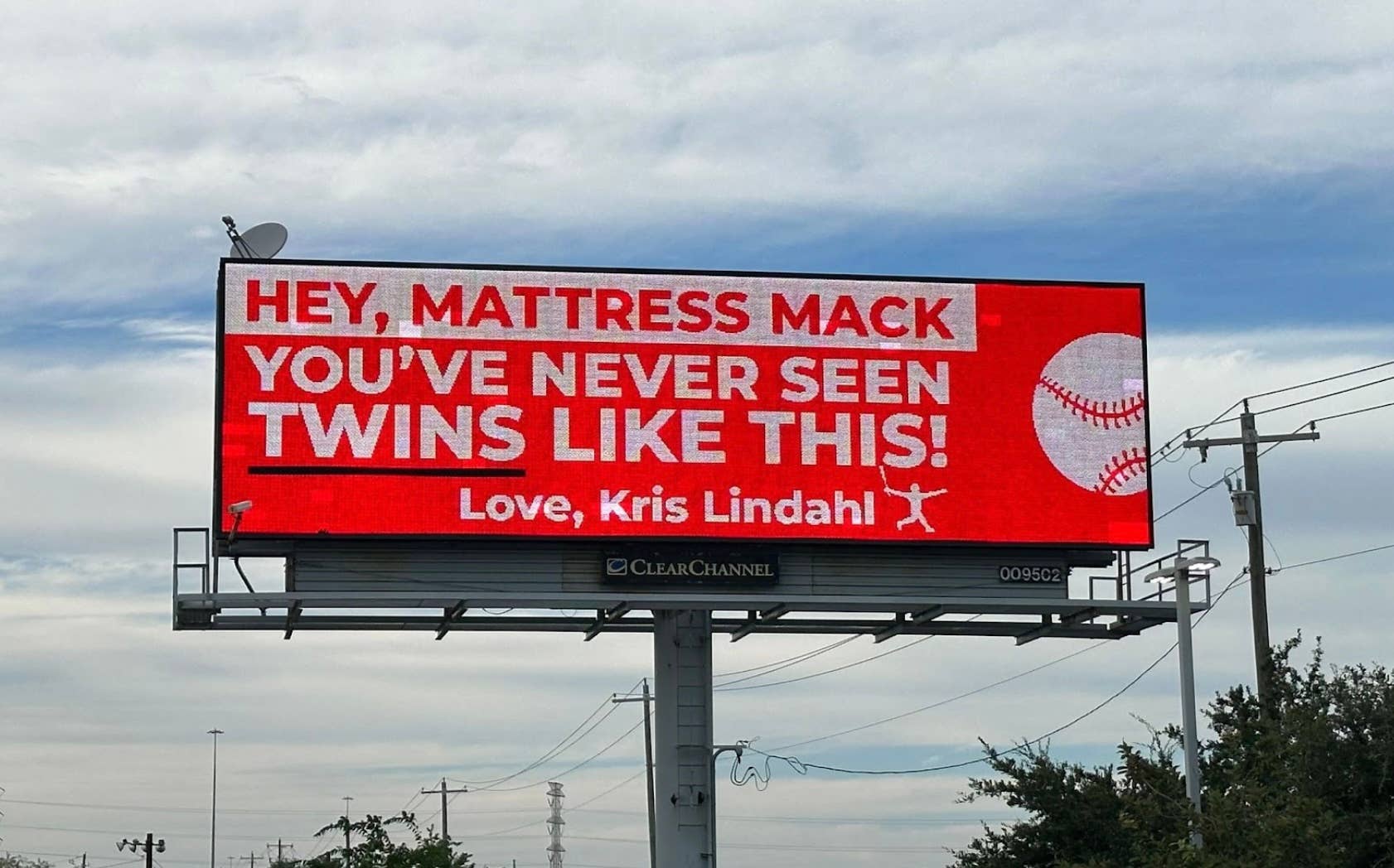Kris Lindahl blankets Houston with billboards ahead of Twins-Astros in ...