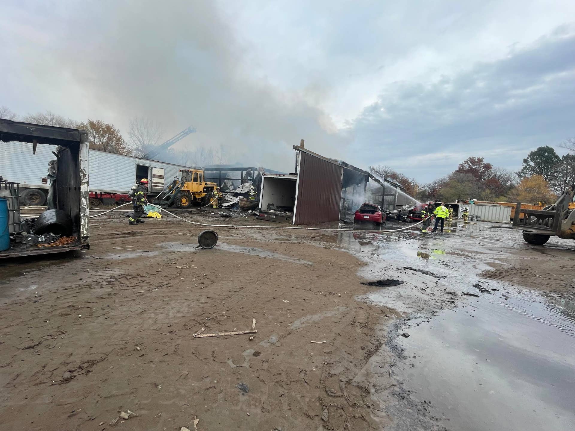 Fire engulfs Savage auto salvage business after spark ignites gasoline ...
