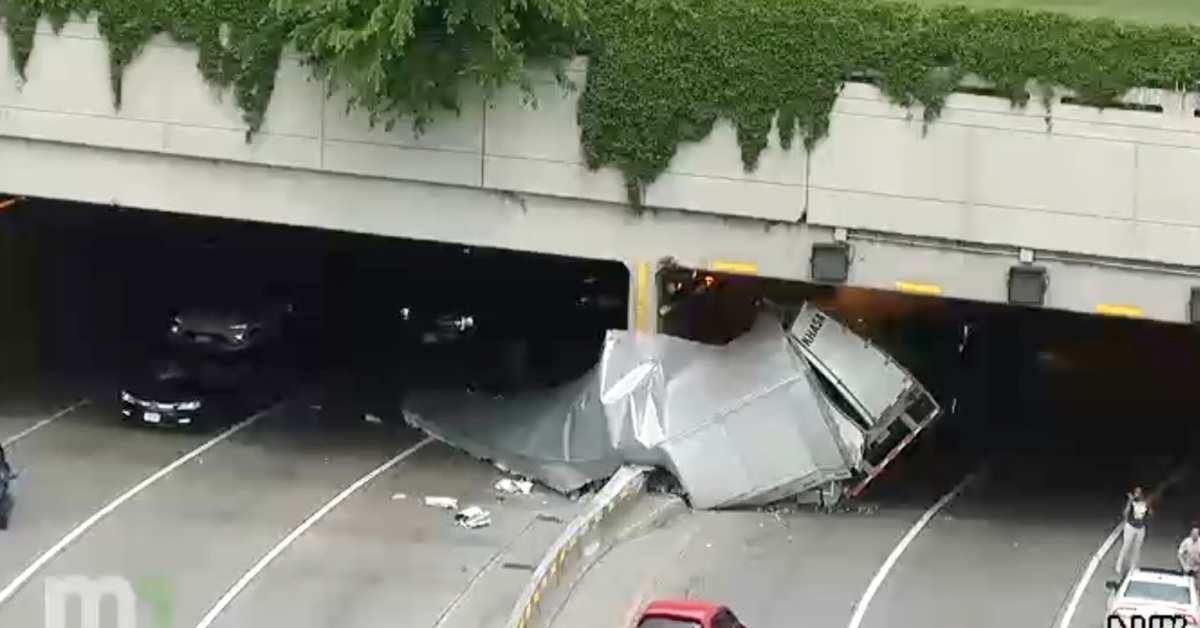 BREAKING: I-94 closed at Lowry Hill Tunnel as semi hits wall, splits in half - Bring Me The News