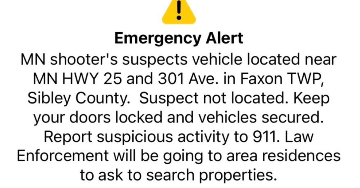 Vance Boelter manhunt: Emergency alert in Sibley County after vehicle ...
