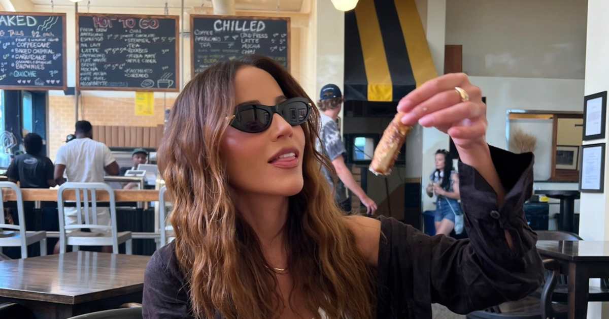 NFL personality Kay Adams samples 'world's best cinnamon rolls' on stop ...