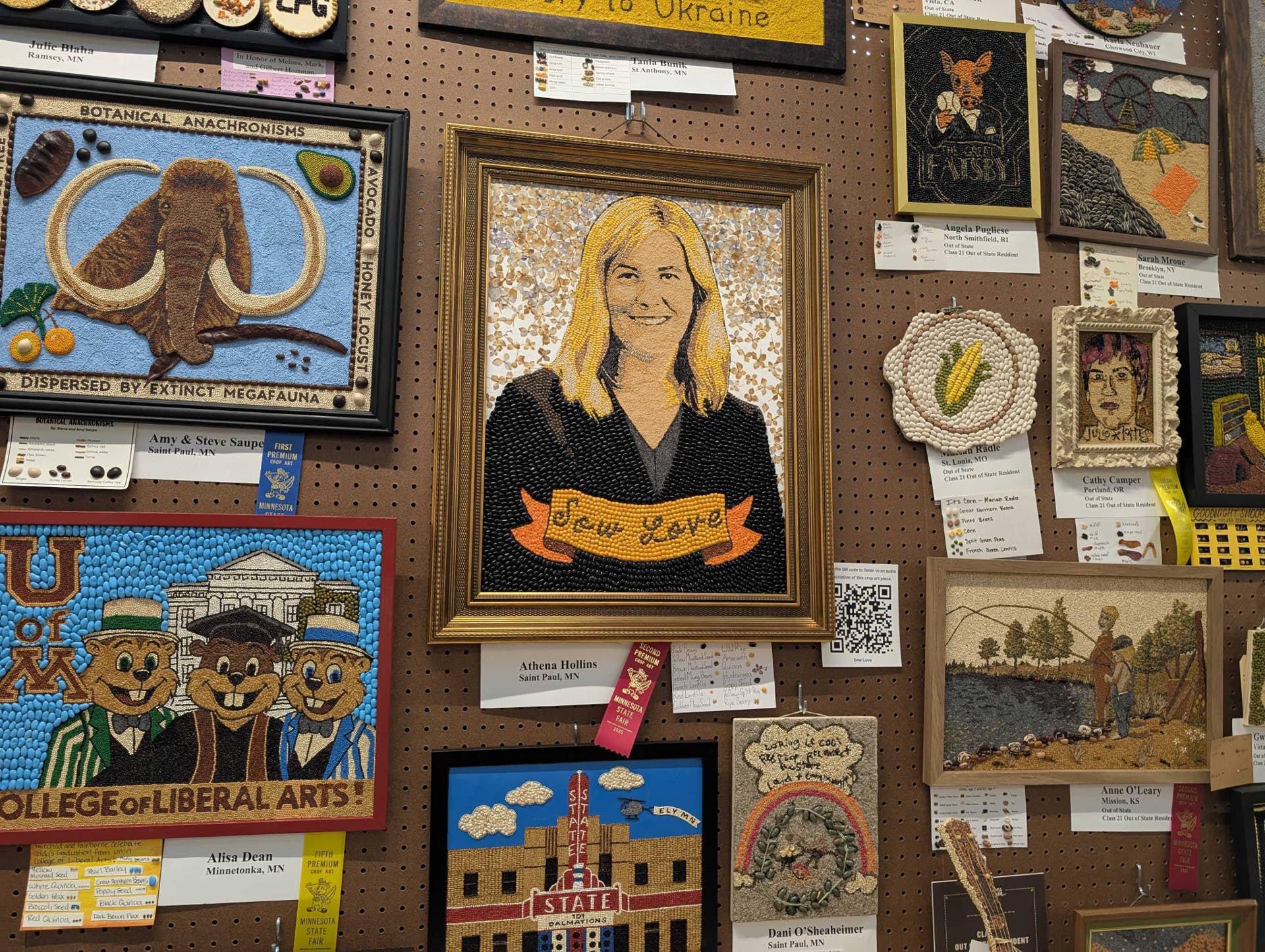 Seed art submissions pay tribute to Hortmans, family dog Gilbert ...