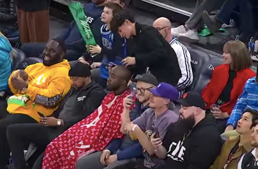 YouTube star JiDion gets courtside haircut at Timberwolves game - Bring ...