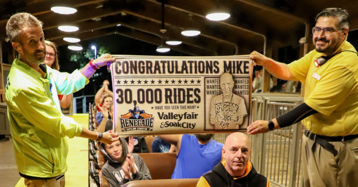 Renegade 'super fan' takes his 30,000th ride on the Valleyfair roller ...