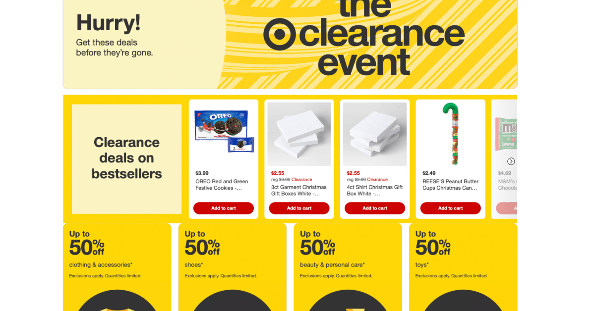 Target's holiday clearance sale starts today - Bring Me The News