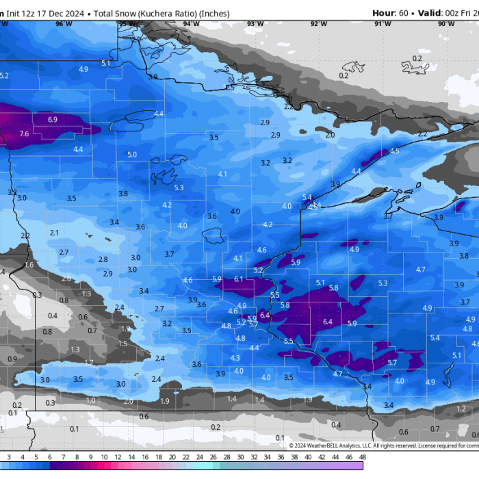 Accumulating snow hits Minnesota on Thursday, but where exactly ...