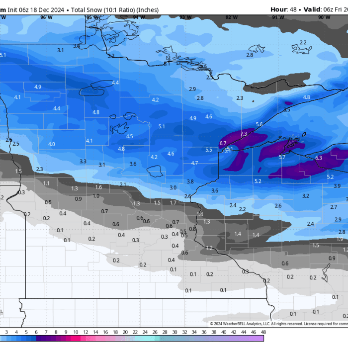 Up to 6 inches of snow Thursday in Minnesota; highest totals could hit ...