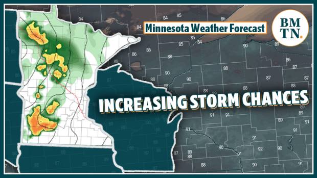Where is highest chance for severe storms in Minnesota on Friday night ...