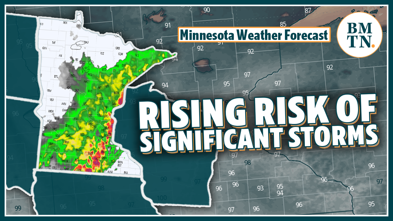 Where is highest chance for severe storms in Minnesota on Friday night ...
