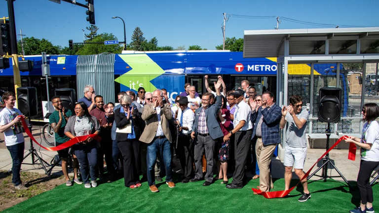 New Metro Transit bus route launches with city's first electric fleet ...