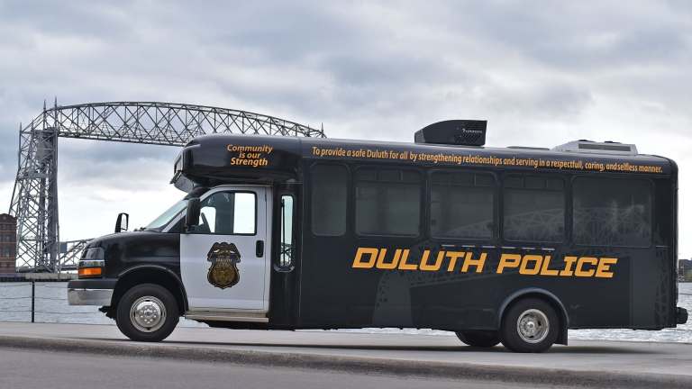 Duluth police's community engagement bus vandalized - Bring Me The News