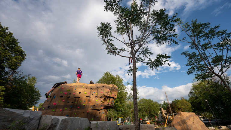 Photos: Minneapolis' park system debuts first bouldering structure ...