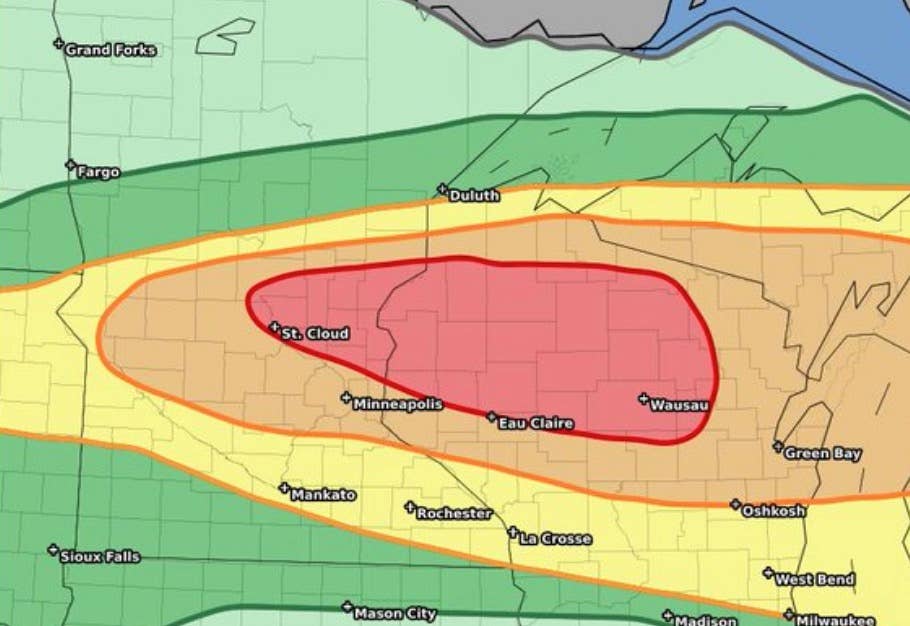 Tornado watch issued for large area of Minnesota, including Twin Cities ...