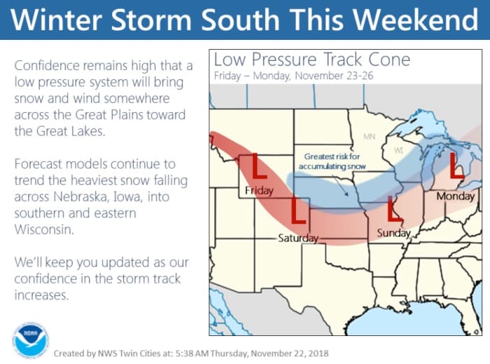 Update on possible winter storm over Thanksgiving weekend - Bring Me ...