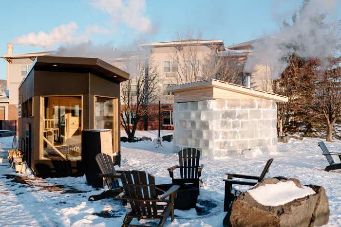 Nordic spa in Duluth creates Finnish sauna out of blocks of ice - Bring ...