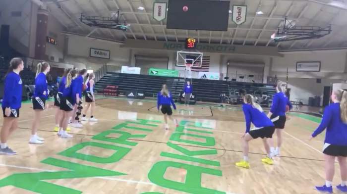 SDSU women's basketball team sinks five straight half-court shots ...