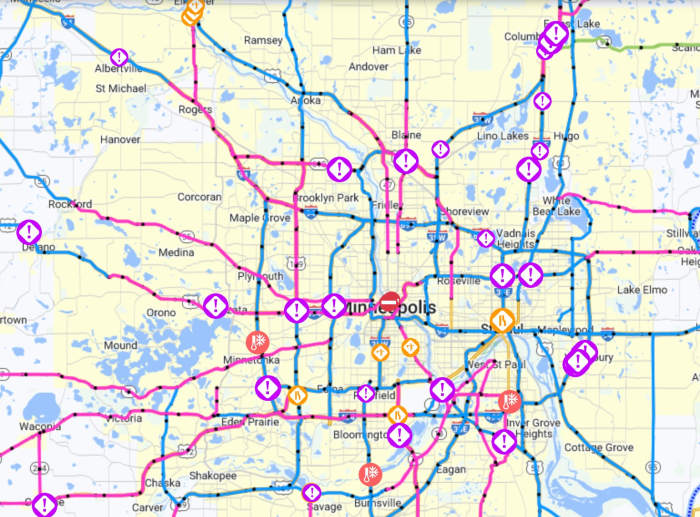 Multiple crashes spotted around Twin Cities following fresh snowfall ...