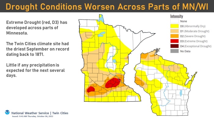 Drought Tightens Grip On Minnesota As Twin Cities Reaches Extreme