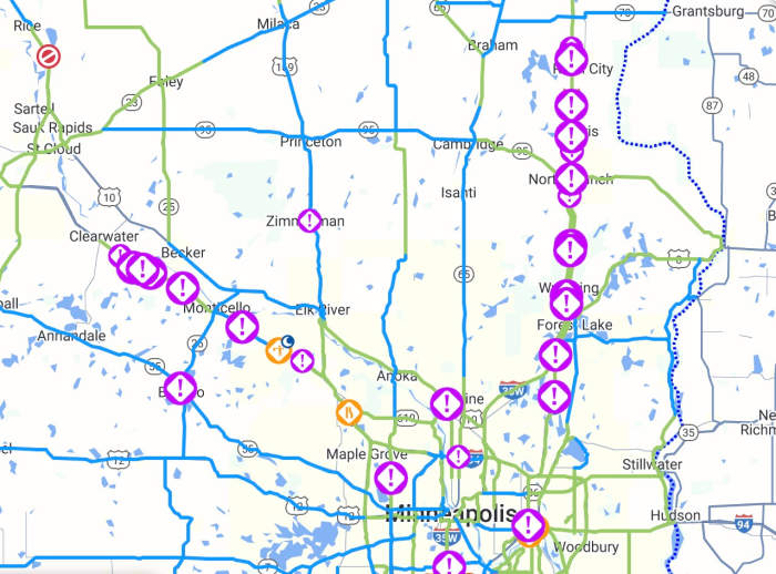 Dozens of crashes as freezing rain leaves glare ice on Minnesota roads ...