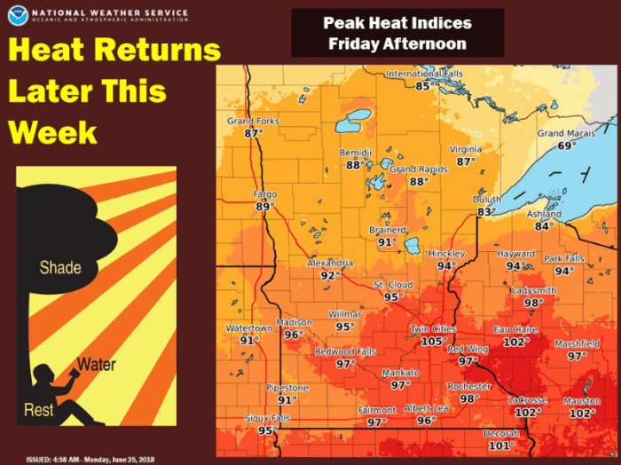 Intense heat in Minnesota later this week along with the risk for ...
