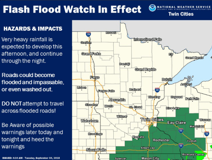 Flooding rains, tornadoes possible in southern Minnesota on Tuesday ...