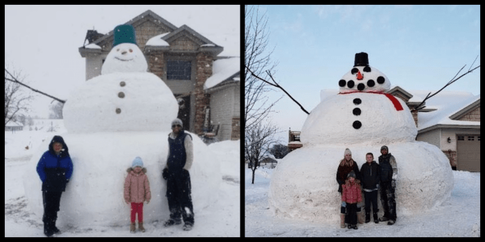 Buffalo man again builds giant snowman in front yard - Bring Me The News