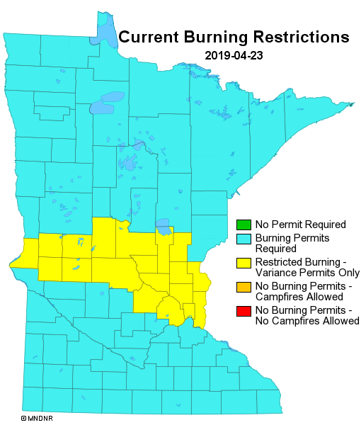 DNR issues spring burning restrictions for 20 Minnesota counties ...