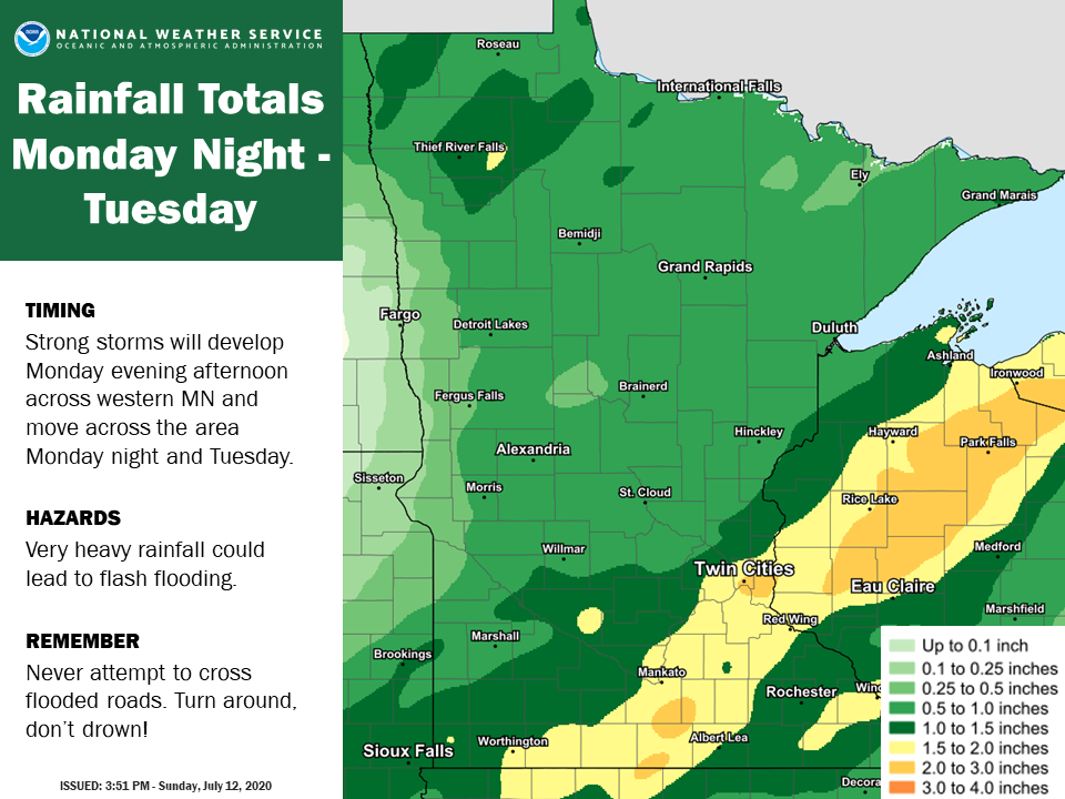 Monday storm threat in Minnesota: Large hail, straight-line winds ...