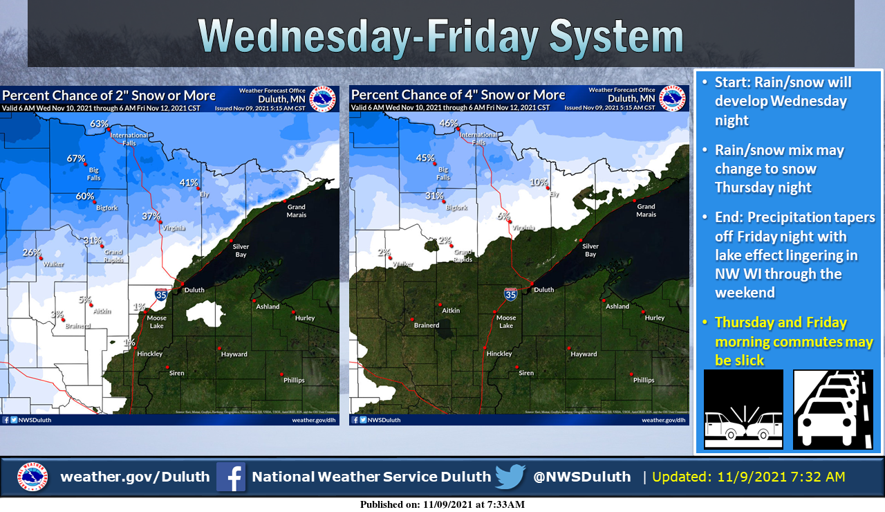 Updated rain and snow forecast for Wednesday-Friday storm system in ...
