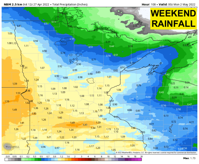 Latest weekend rain forecast; chilly start before warmup in May ...