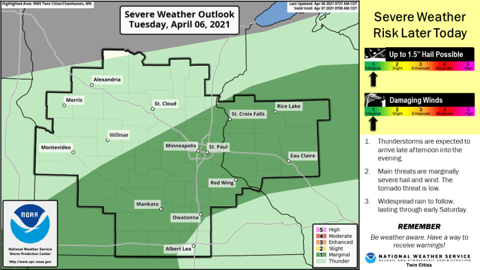 More strong storms possible from Mankato to Twin Cities on Tuesday ...