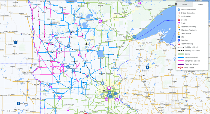 Roads worsening as rain changes to snow in Minnesota - Bring Me The News